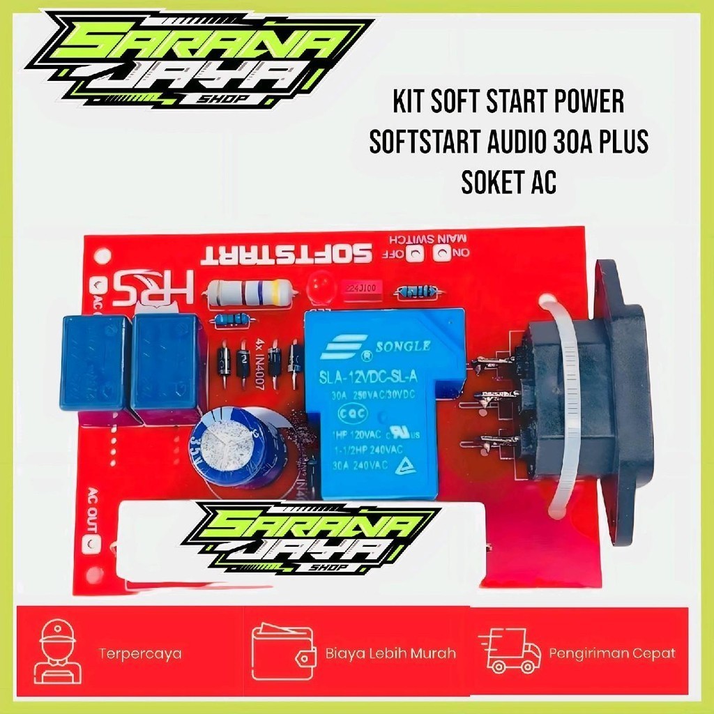 Jual Kit Soft Start Power Softstart Audio 30A Plus SOKET AC | Shopee Indonesia