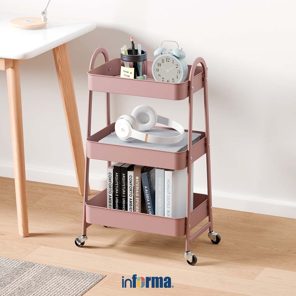 Jual Informa Walter I I Rak Troli Dapur 3 Tingkat - Pink Tempat ...