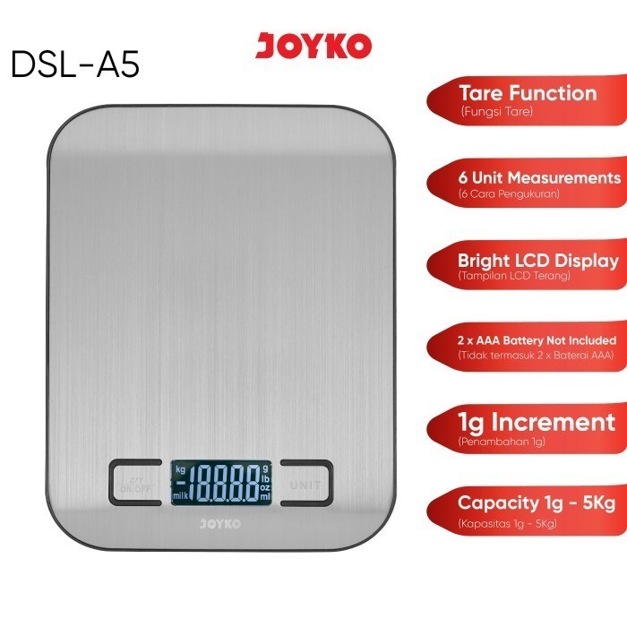 Jual Joyko Timbangan Digital Scale Alat Timbang DSL-A5 | Shopee Indonesia