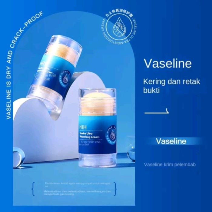 Jual Pelembab HIH Vaseline Ultra Moisturizing Cream 40gr - Biru ...