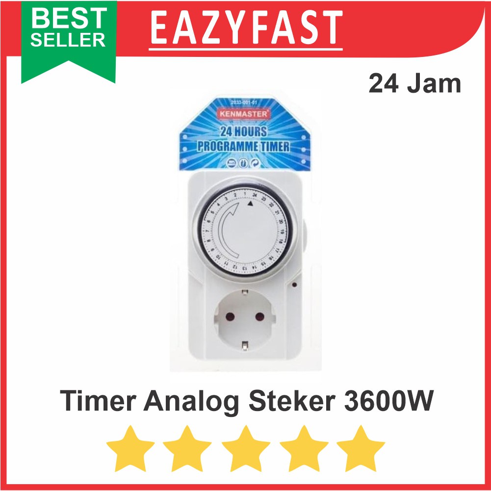 Jual Timer Stop Kontak Putus Listrik PLN Colokan Steker Analog Putar 24 ...