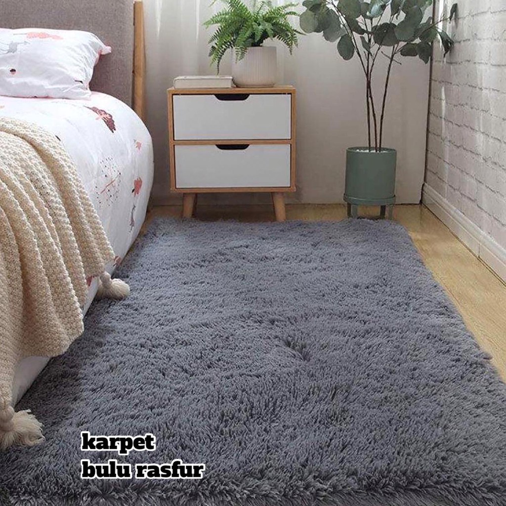 Jual karpet bulu rasfur lembut (UKURAN 160 X 50) panjang dan tebal Fluffy Rasfur Carpet Karpet ...