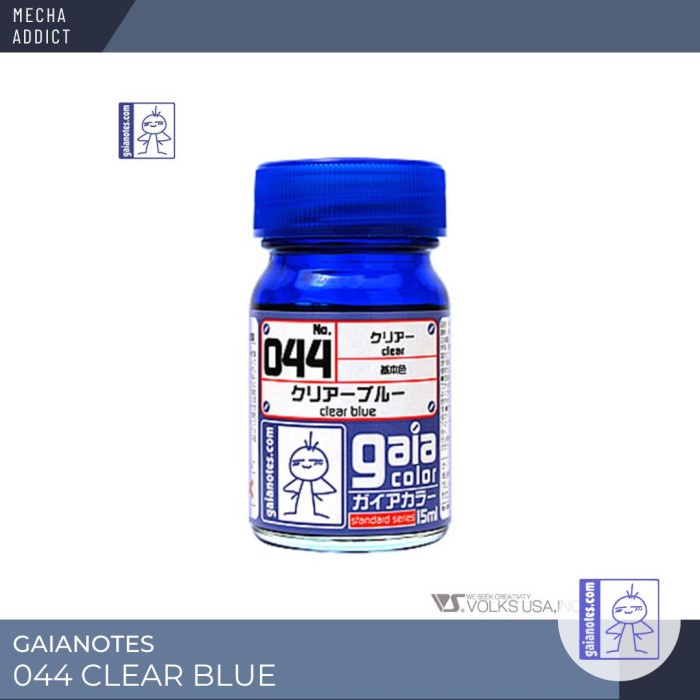 Jual GAIA NOTES Paint Color 044 Clear Blue - Cat Gundam | Shopee Indonesia
