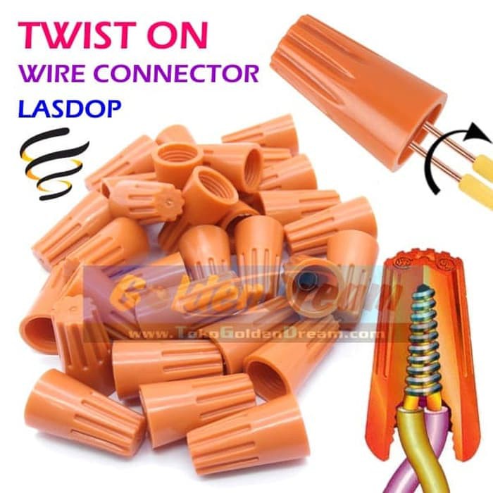 Jual Twist On Wire Connector Sambungan Kabel Putar Screw Lasdop ...