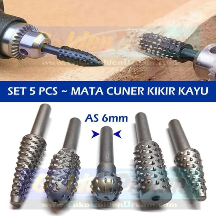 Jual Mata Cuner Kikir Kayu Grafir Tuner Tunner As 6mm Gerinda Mini Bor ...