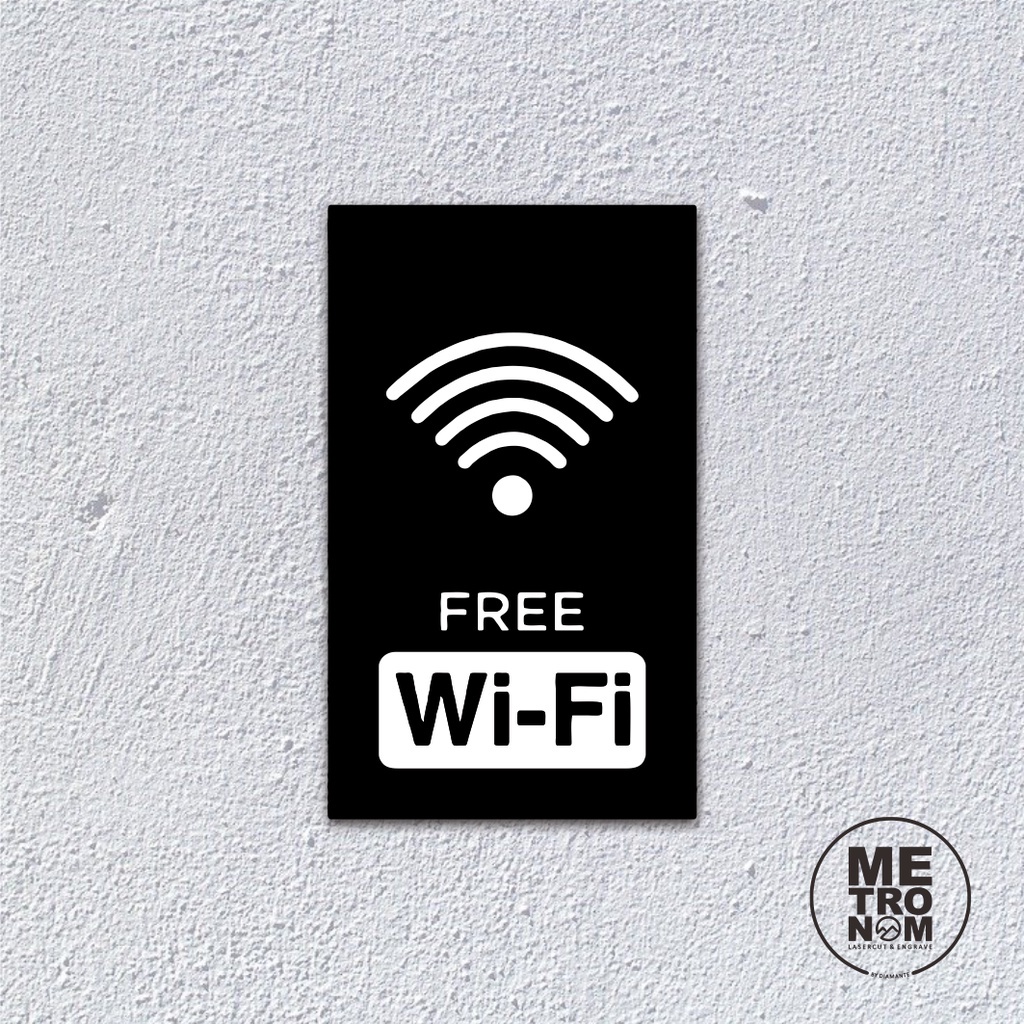 Jual Sign Papan Free Wifi | Papan Tanda Wifi Area Label Akrilik ...