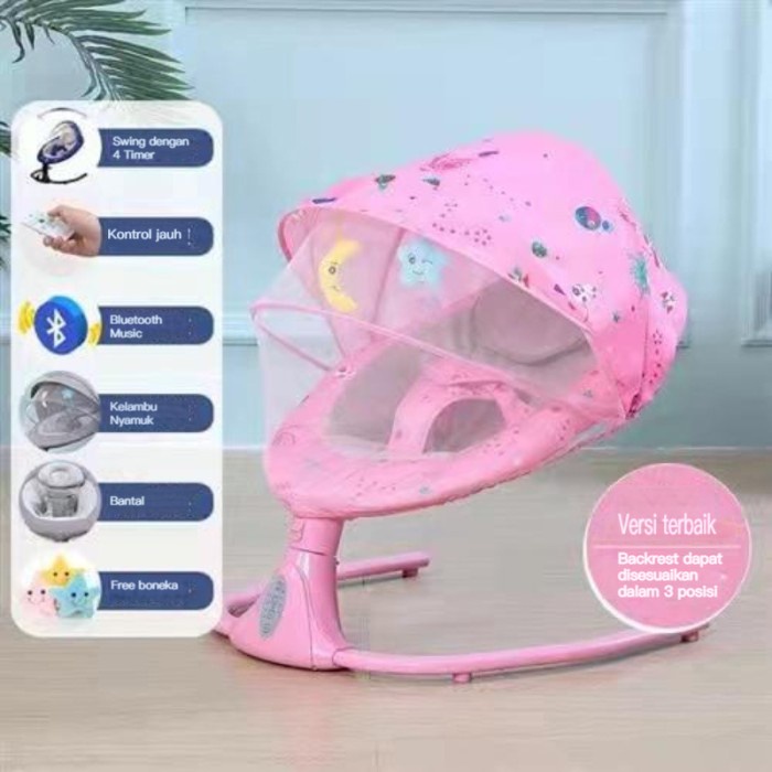 Jual Ayunan Bayi Elektrik Otomatis Swing Baby Chair Dengan Remote ...