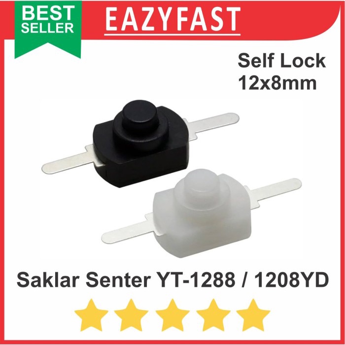 Jual Saklar Senter Switch 1208 1288 12x8mm Push Button Self Lock ...