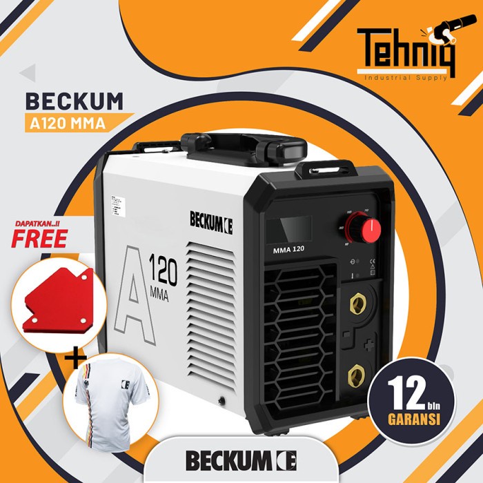 Jual MESIN LAS LISTRIK BECKUM MMA A 120 INVERTER WELDING / MESIN LAS BECKUM | Shopee Indonesia