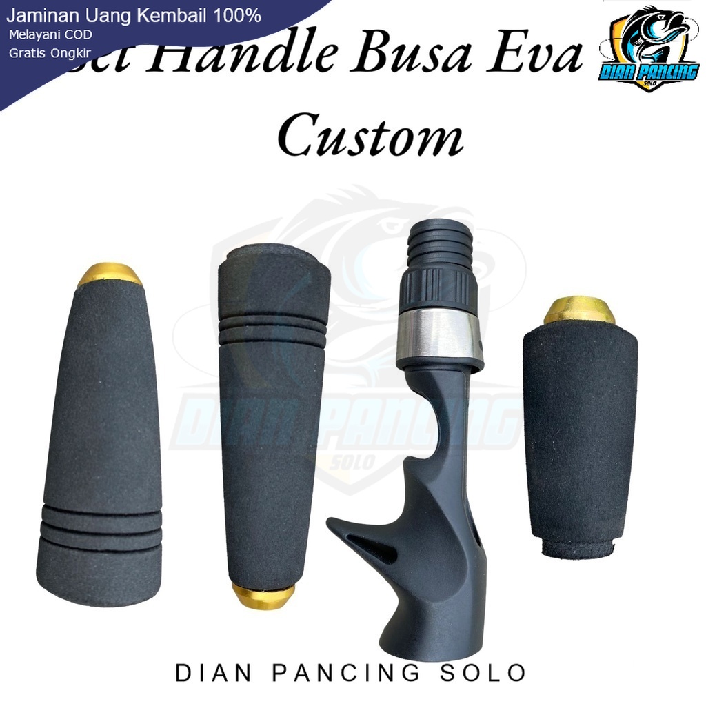 Jual Set Handle Joran Busa Eva BC dan Spinning Custom Reel | Shopee Indonesia