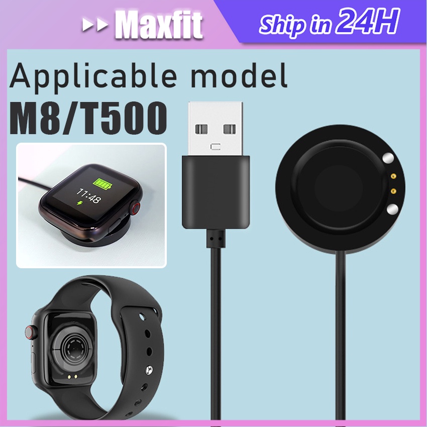 Jual Kabel Charger Smartwatch Hiwatch T500+ / Series 7 2 Pin Charger ...