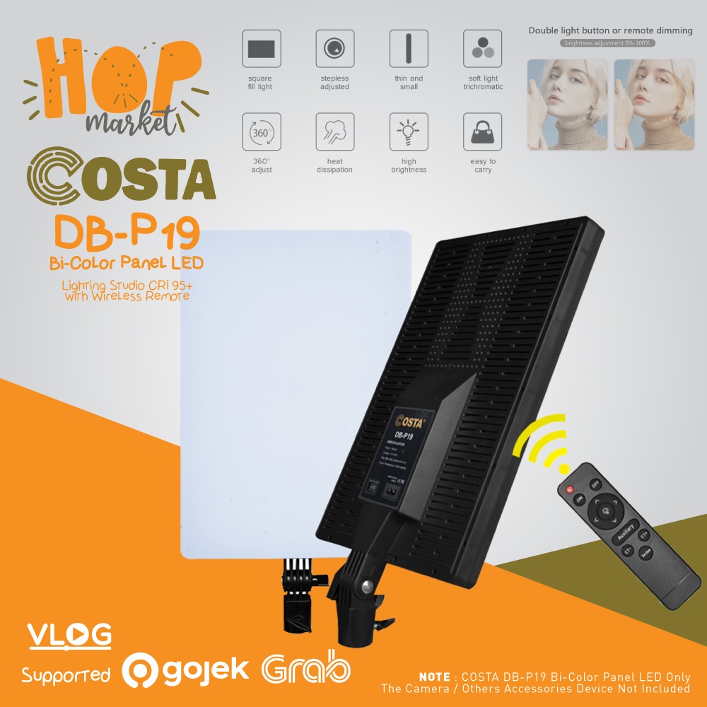 Jual COSTA DB-P19 Bi-Color Studio Light Photo Set CRI-95 Lampu Lighting ...