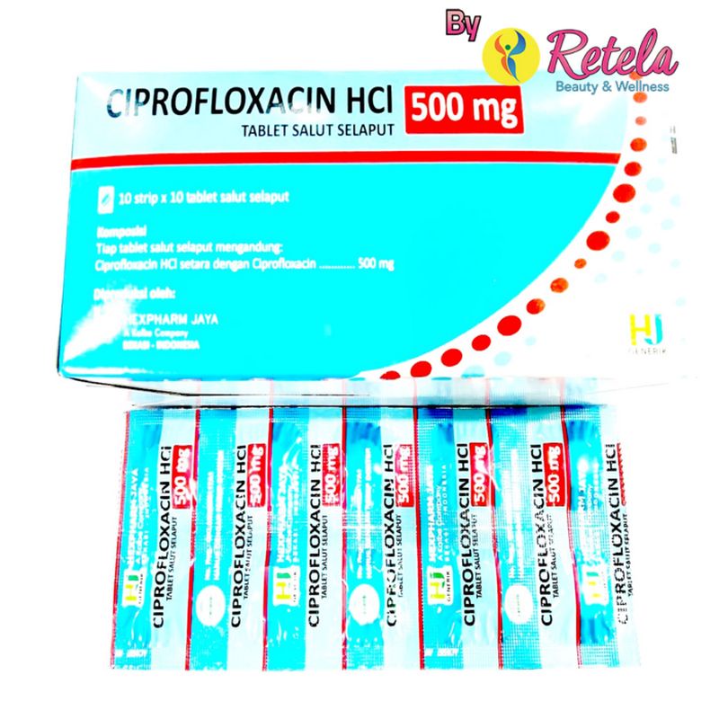Jual CIPROFLOXACIN 500MG 1 STRIP 10 TABLET (GEN) | Shopee Indonesia