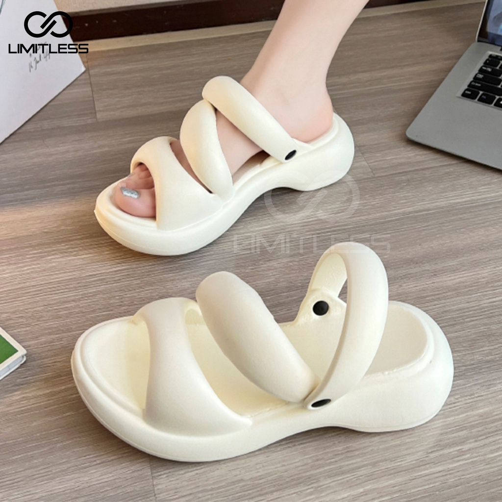 Jual Sandal Platform Mini-So Elegant Kasual Sendal Slip On Bertali ...