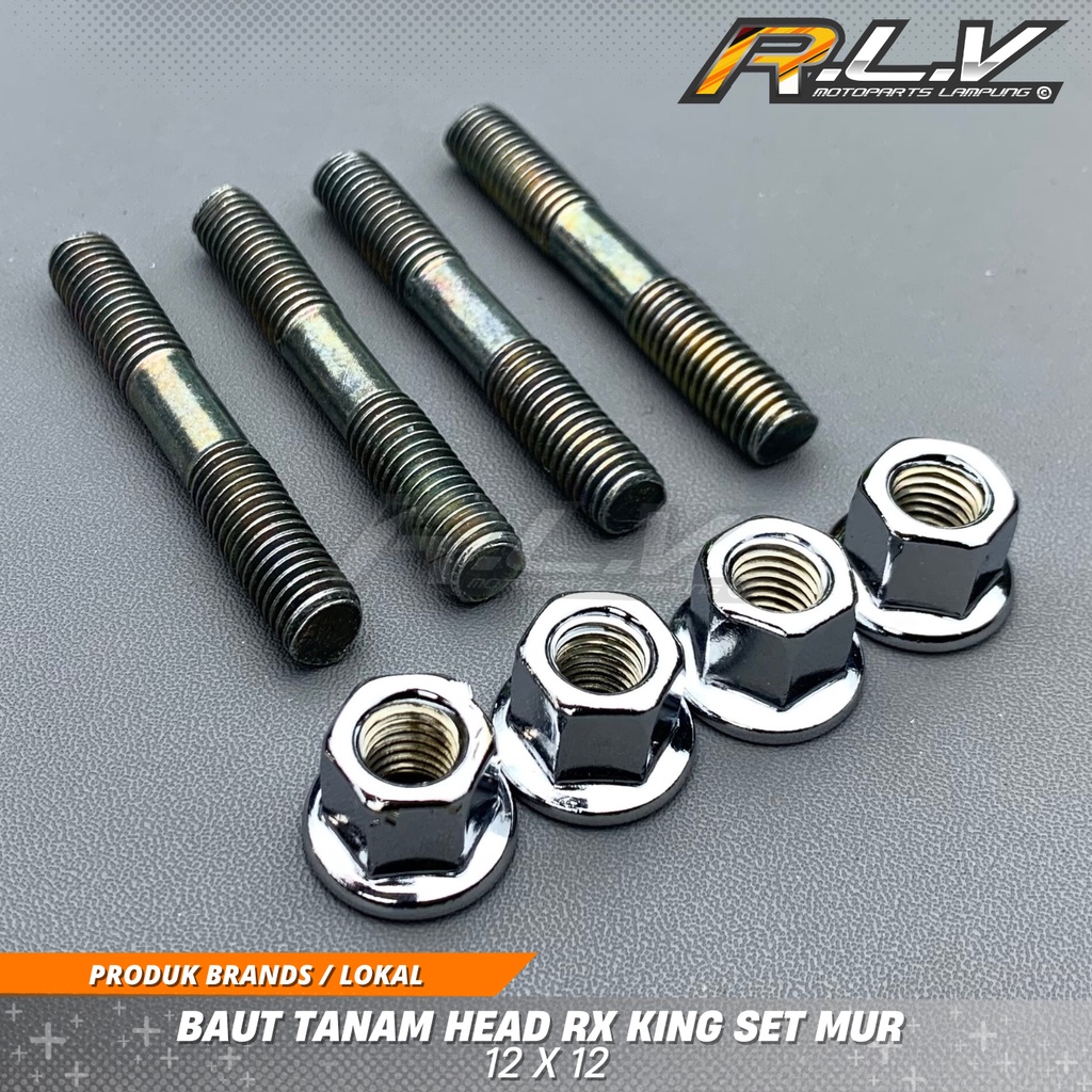 Jual Baut tanam dan mur head/blok chrome rxking rx king (sepaket) | Shopee Indonesia