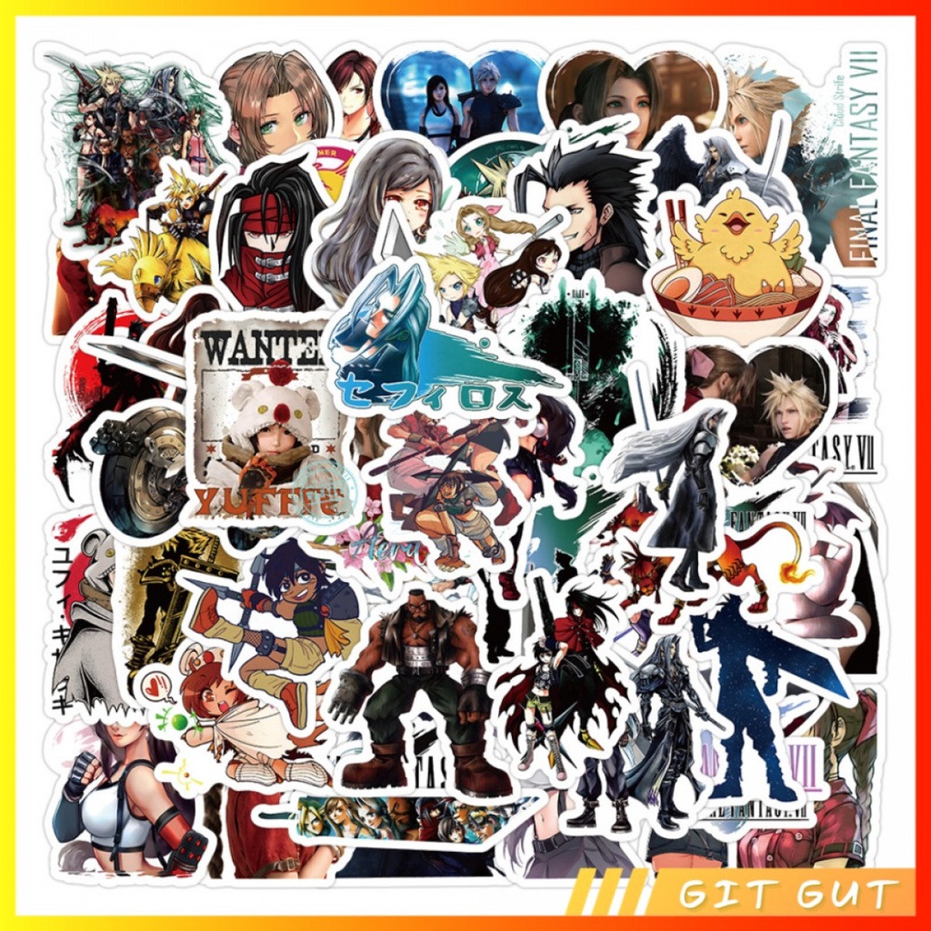 Jual Sticker Pack Stiker Vinyl 60 pcs Final Fantasy VII FF 7 Game ...