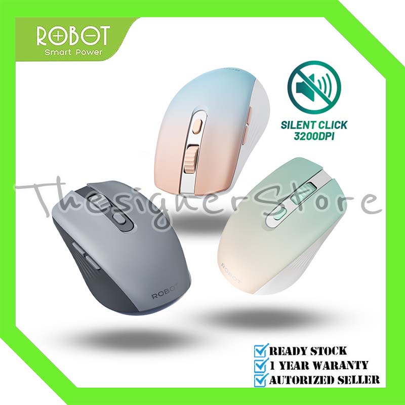 Jual ROBOT M370 Mouse Wireless Silent 2.4GHz Optical 3200DPI for PC ...