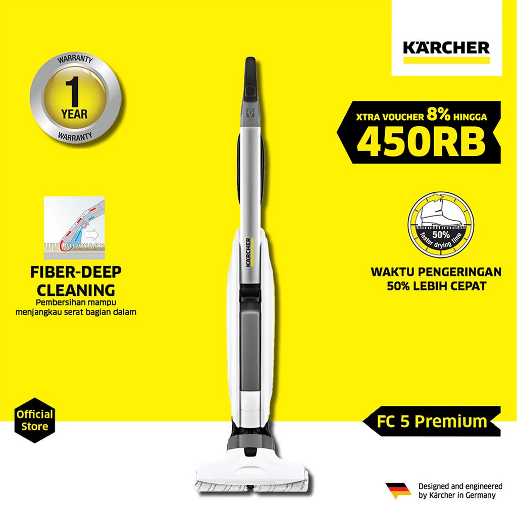 Jual Karcher FC 5 Premium *EU 460 Watt Floor Care (white) | Shopee ...