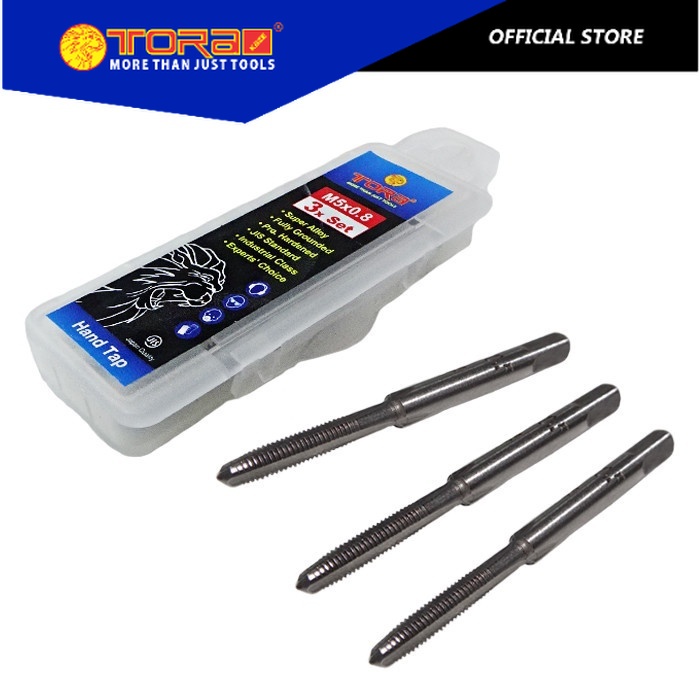 Jual TORA Mata Tap Ulir Baut Set 3 Pcs M5 x 0,8 - Hand Tap Drat Baut ...