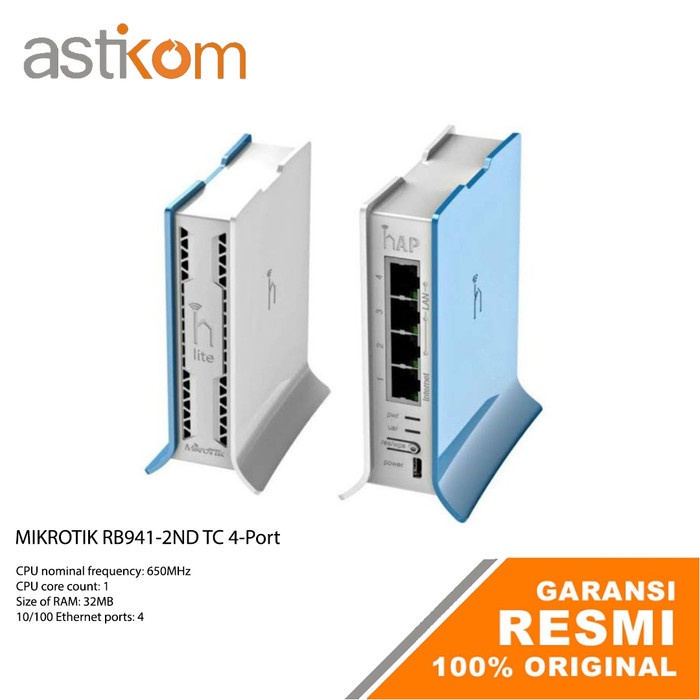 Jual Router Wireless MIKROTIK RB941-2ND TC 4-Port Ethernet | Shopee ...