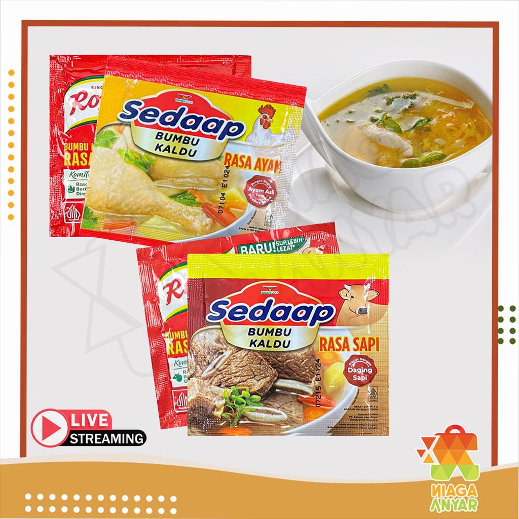 Jual NAS Sedaap Royco Bumbu Kaldu Rasa Ayam Sapi Sachet / Penyedap Rasa ...
