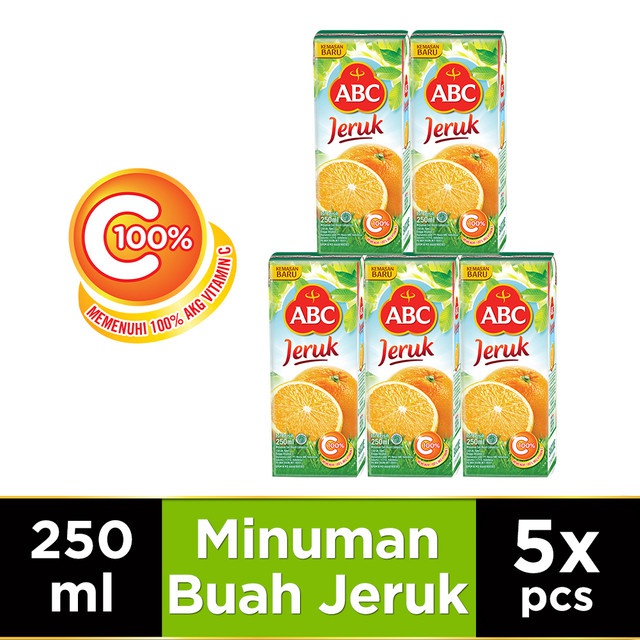 Jual ABC Minuman Jus Jeruk 5 x 250 mL | Shopee Indonesia