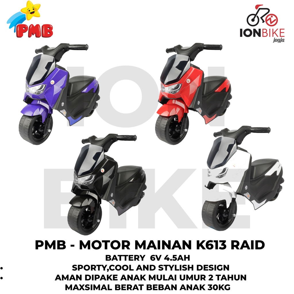 Jual Mainan Anak Motor PMB K613 Raid Dorong Balance Bike Scoopy PCX CBR ...