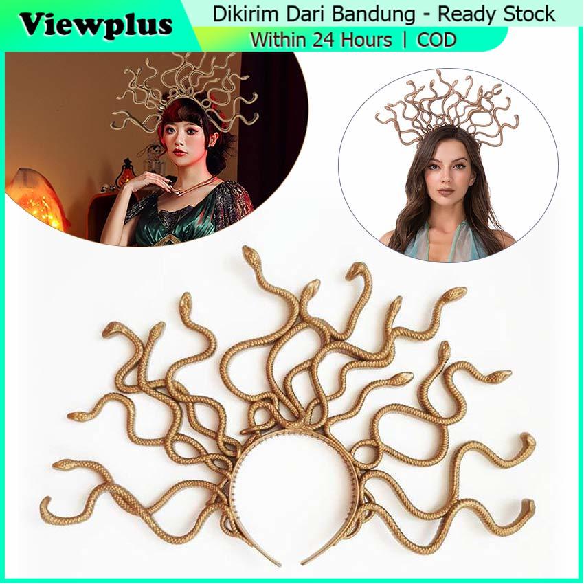 Jual Bando Kepala Ular Medusa Bando Ratu Ular Halloween Party Kostum ...
