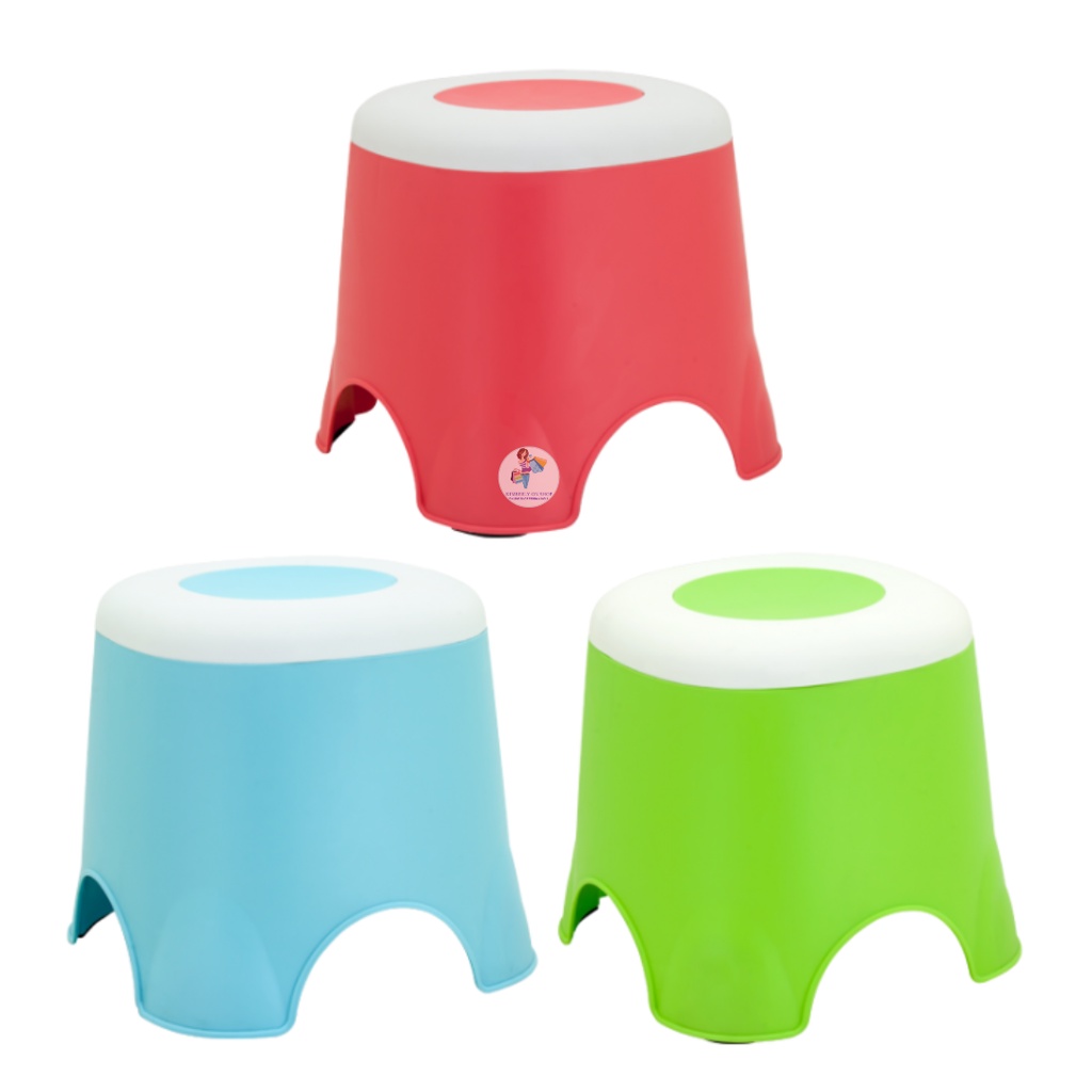 Jual Bangku Kursi Bulat Plastik BRISTOL Round Stool 1217 Green Leaf ...