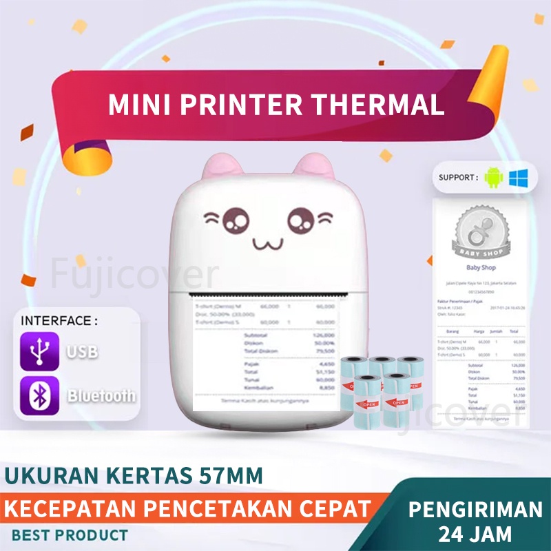 Jual Mini Printer Bluetooth Hp Thermal Mesin Alat Dari Label Tidak ...