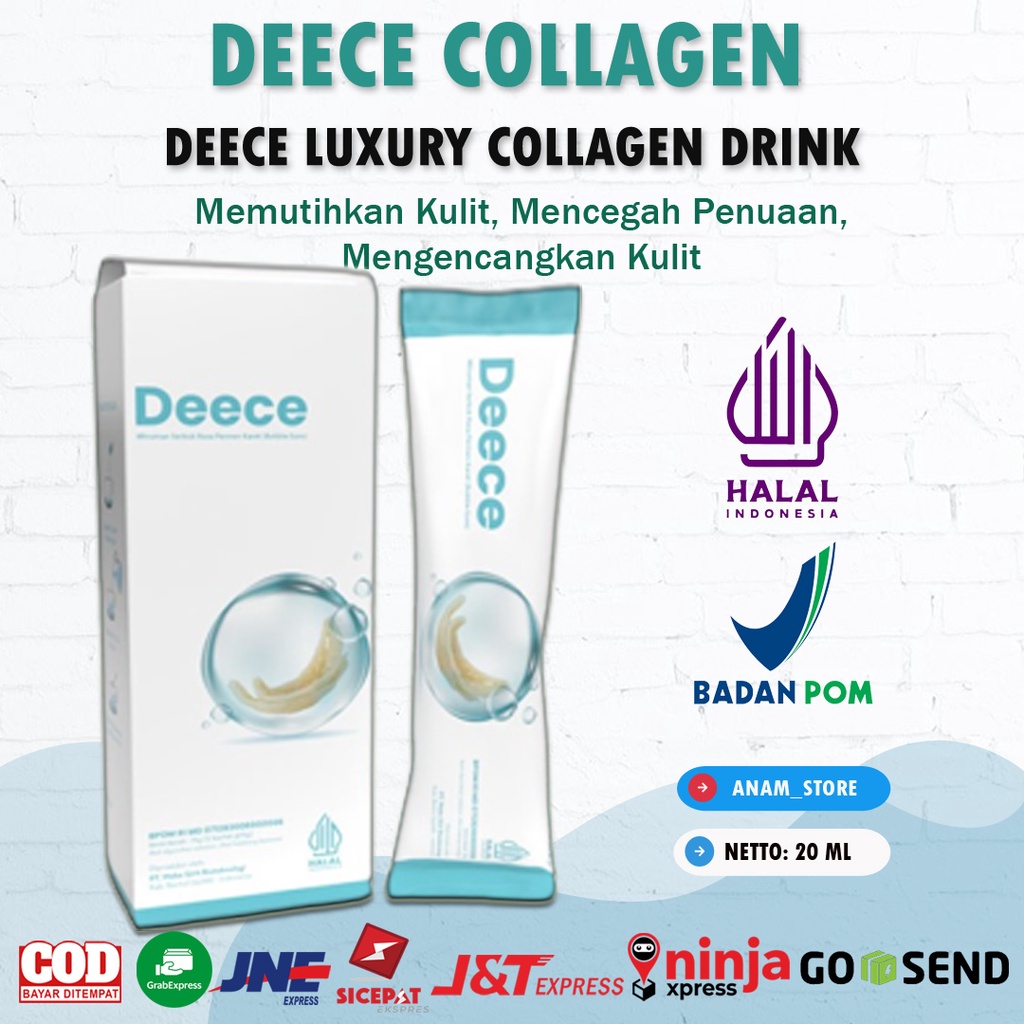 Jual Deece Collagen Drink Minuman Serbuk Collagen Pemutih Kulit Wajah ...