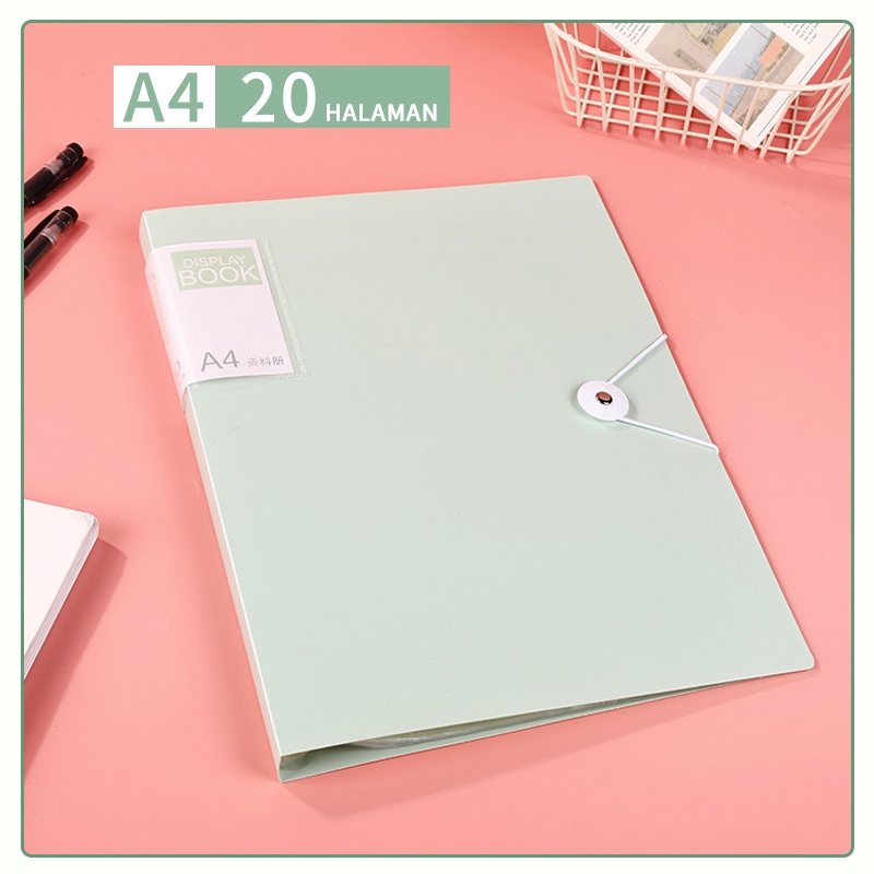 Jual map dokumen aesthetic A4 map folder f4 clear holder Document ...