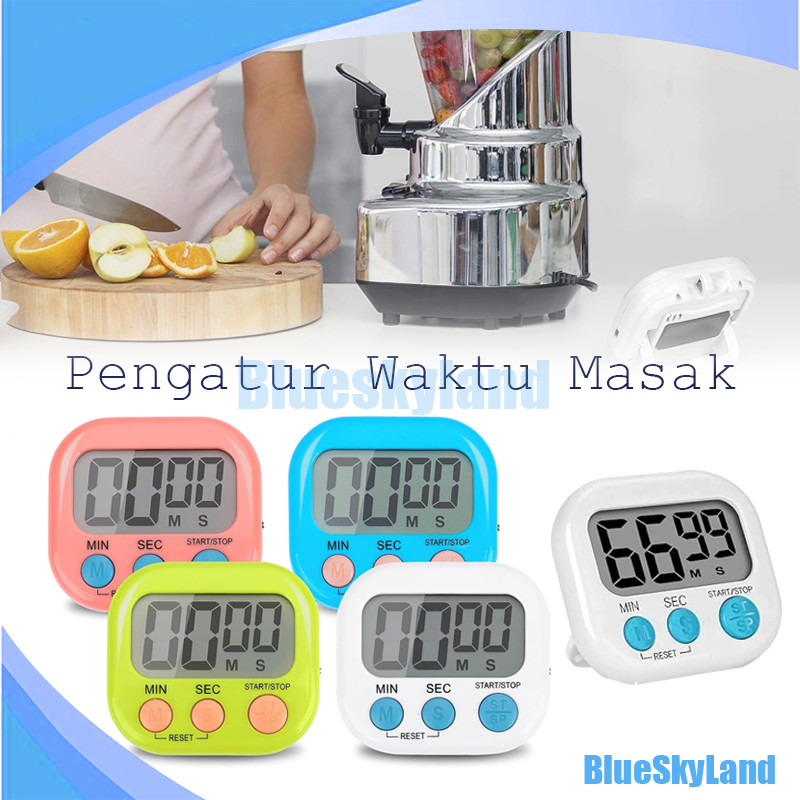 Jual Digital Kitchen Timer Masak Mini Lcd Alarm Timer Masak Dapur Clock ...