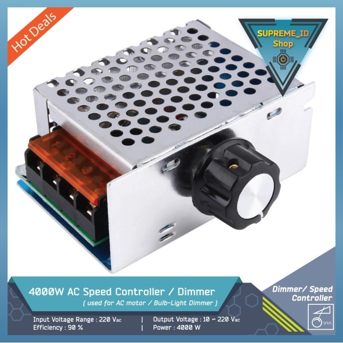 Jual SCR-4000W Dimmer/ Speed/ Voltage Controller AC 220V + Casing ...