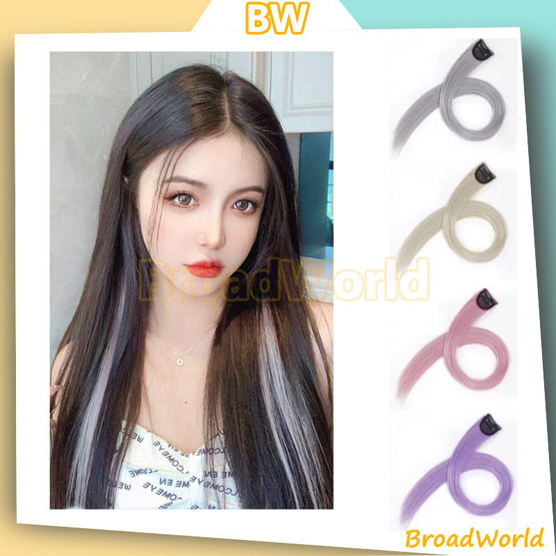 Jual Rambut Jepit Palsu Colourful Extention Wanita / Wig Jepit Rambut ...