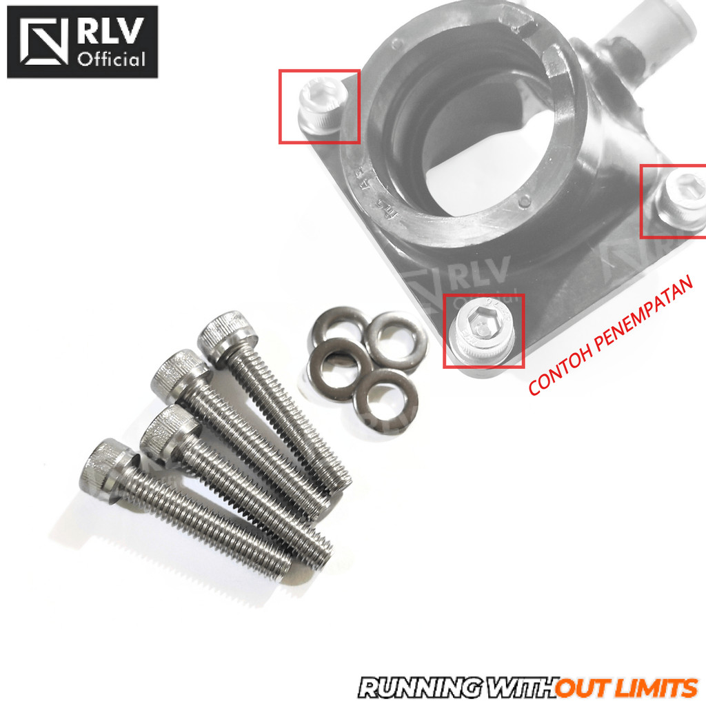 Jual Baut Intake Manifold Yamaha Rx King Rxs Yt115 Stainless Anti Karat ...