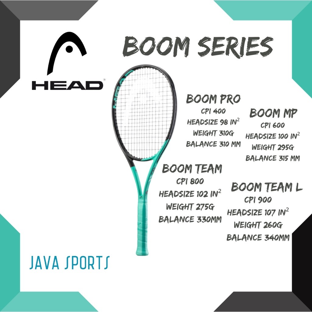 Jual Raket Tenis Head BOOM PRO | MP | TEAM L | TEAM | Auxetic Tennis ...