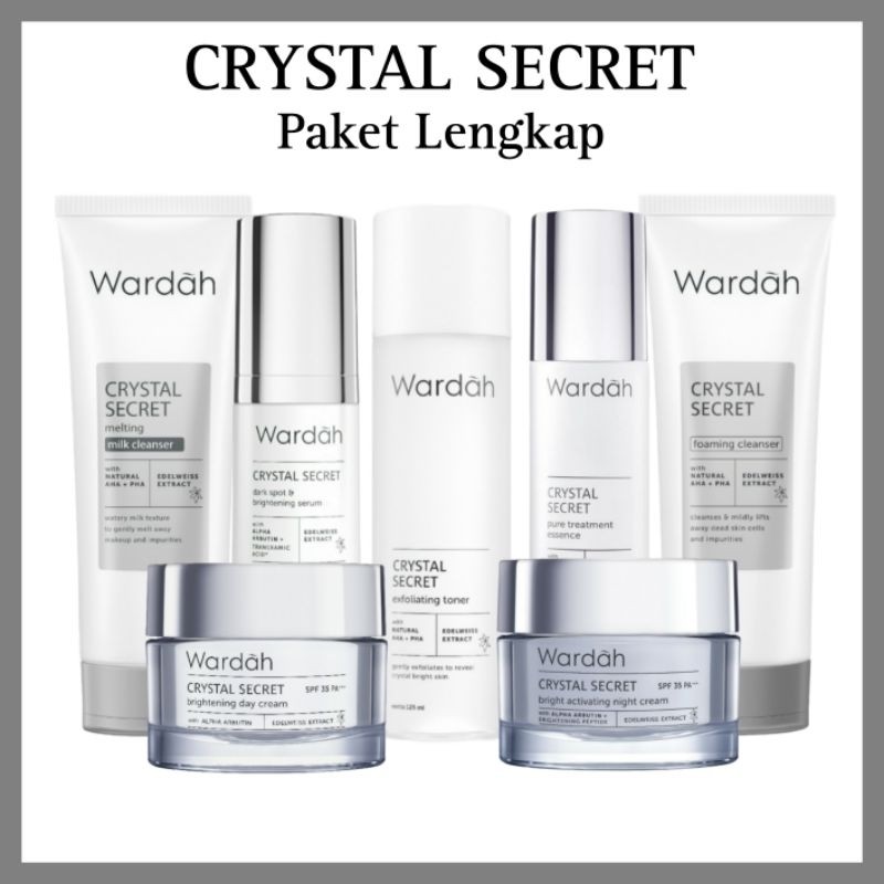 Jual Wardah Crystal Secret PAKET LENGKAP - seri besar kulit Normal ...