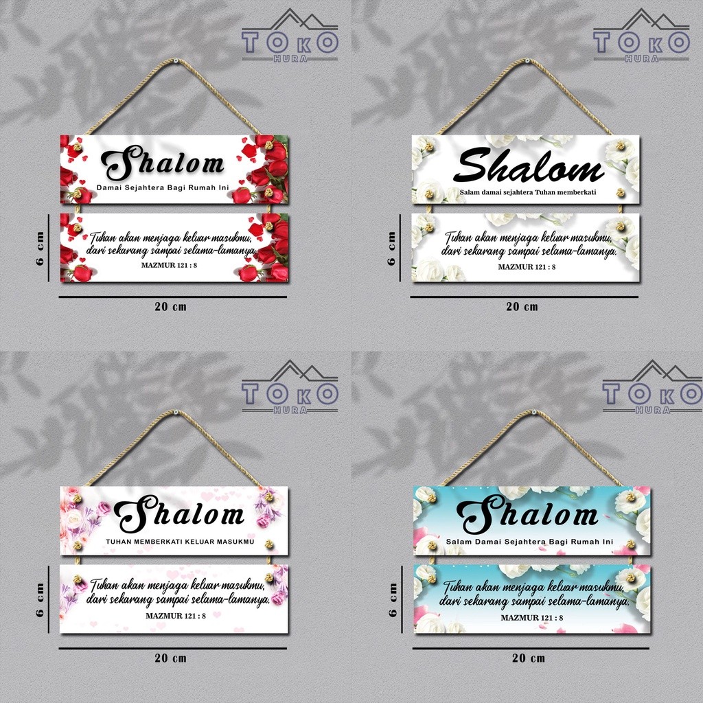 Jual Hiasan Dinding / dekorasi /Ucapan Shalom Kristen / Syalom/ 2 susun ...