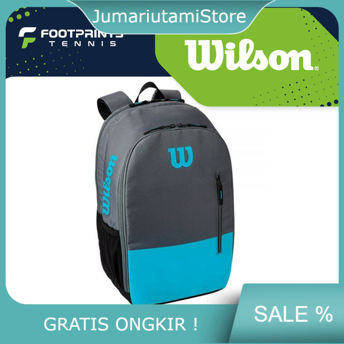 Jual Tas Tenis Wilson Team Backpack Tennis Bag Original - Grey Orange ...