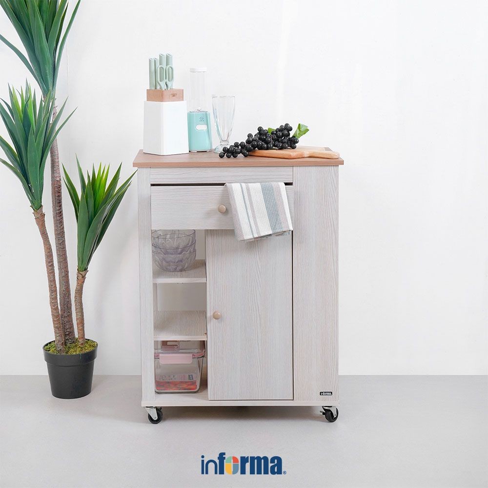 Jual Informa Galvin Rak Troli Dapur - Putih Tempat Penyimpanan ...