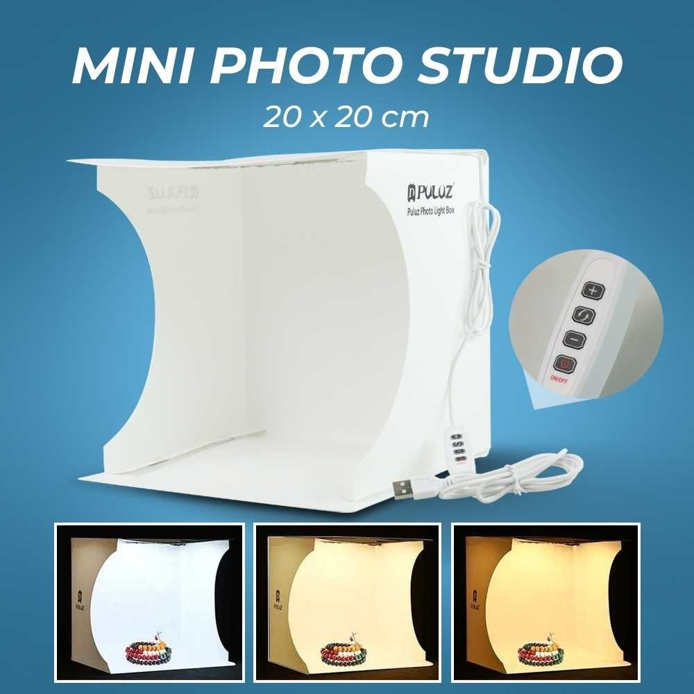 Jual PULUZ Photo Studio Mini Softbox Lightbox Ring Light with 6 ...