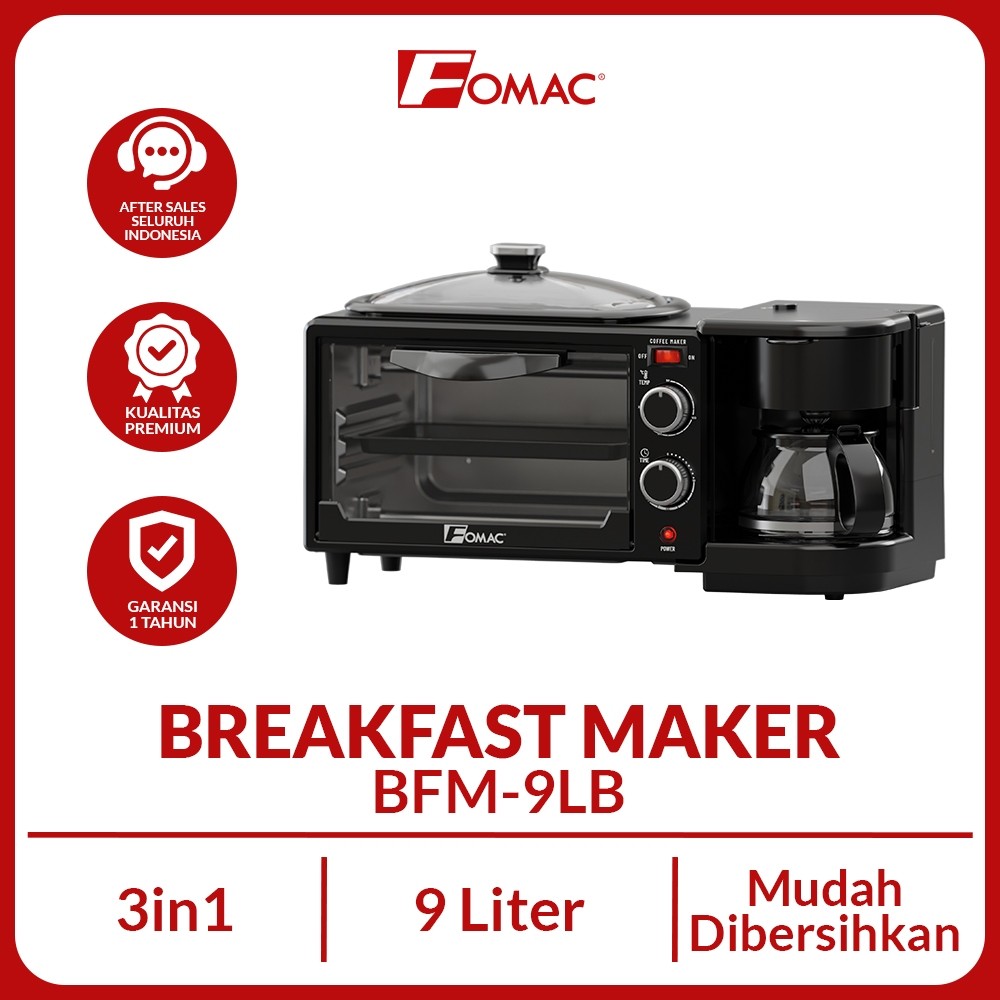 Jual FOMAC Breakfast maker 3 in 1 BFM-9LB Mesin Pemanggang Coffee Maker ...