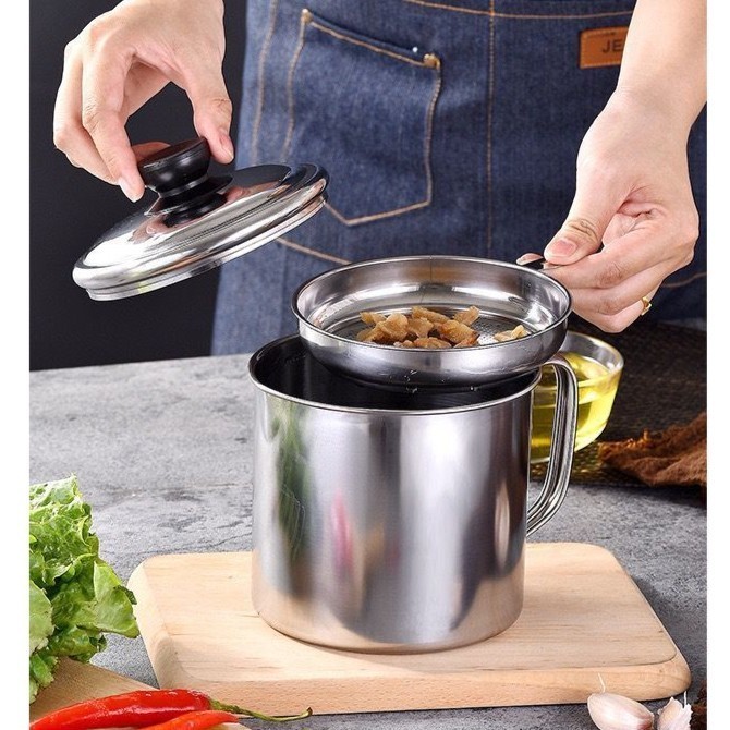 Jual gelas saringan stainless filter penyaring minyak goreng bekas ...