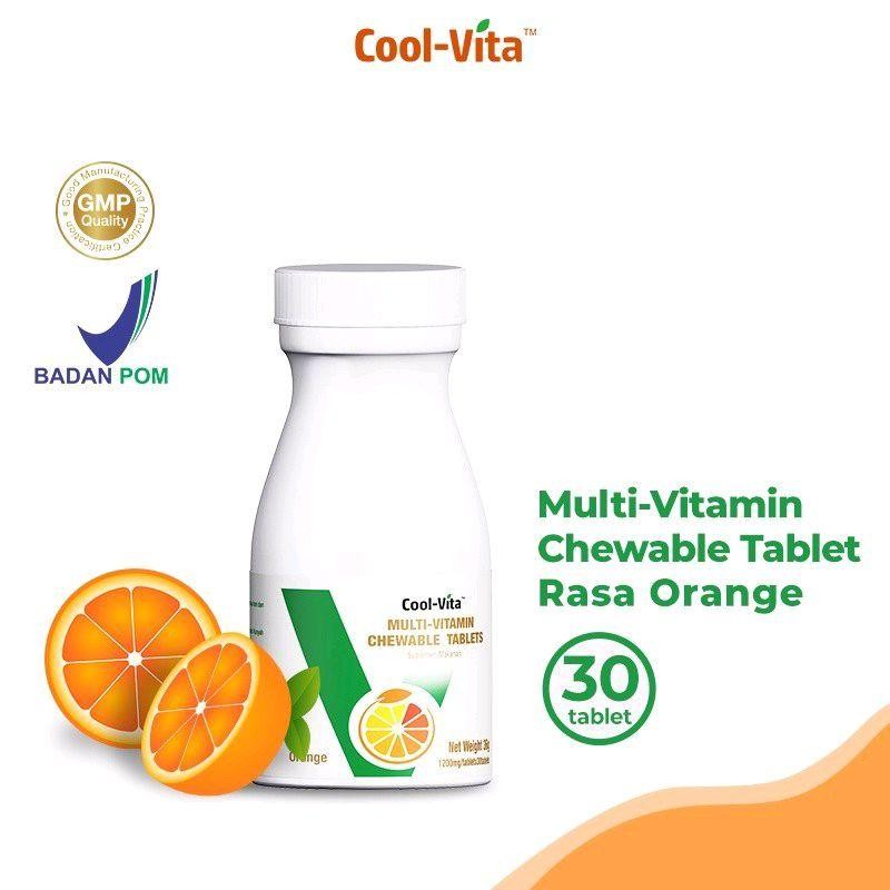 Jual Coolvita Multivitamin Chewable Tablet Rasa Orange Isi 30 - Botol ...