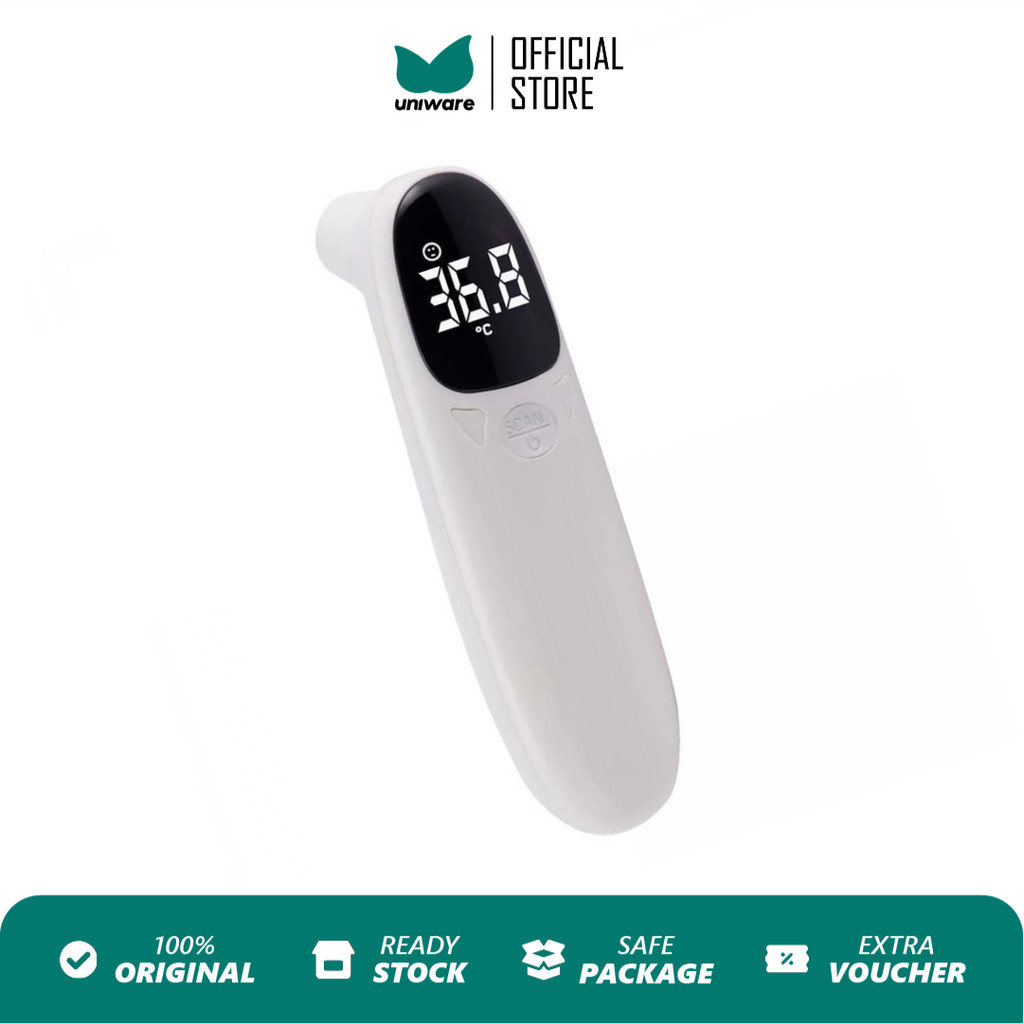 Jual UNIWARE Termometer Dahi Demam Inframerah Contact Tubuh Thermogun ...