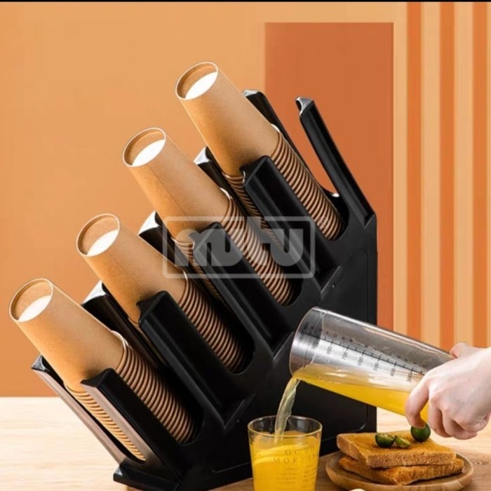 Jual Rak Cup Holder Akrilik Rak Paper Cup Organizer Tempat Gelas Kopi ...