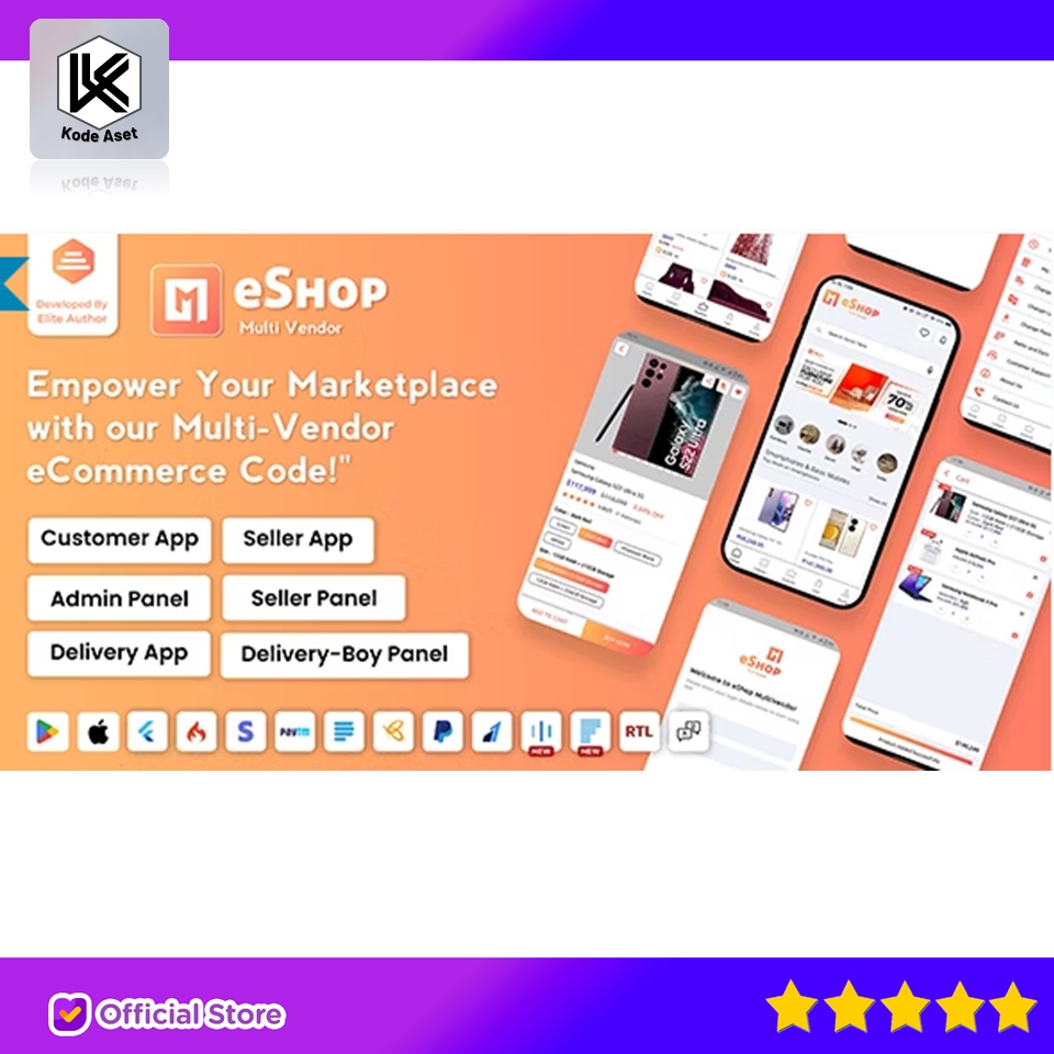 Jual SOURCE CODE APLIKASI ESHOP - MULTI VENDOR ECOMMERCE APP & ECOMMERCE VENDOR MARKETPLACE ...