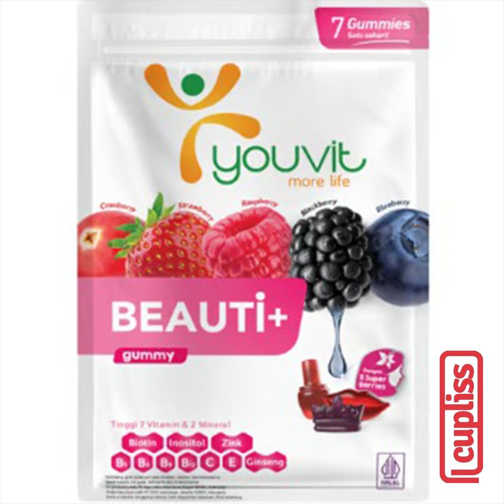 Jual YOUVIT Original Multivitamin Gummy Beauti+ 7 Days Vitamin Cupliss ...