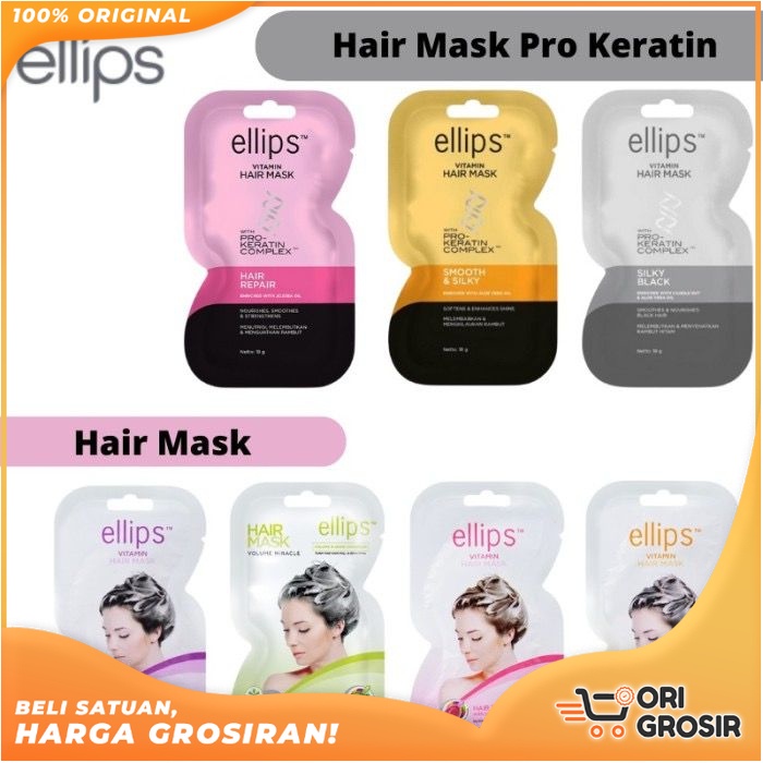 Jual ORI 100% Ellips Hair Mask Sachet 20gr / Ellips Hair Mask Pro ...